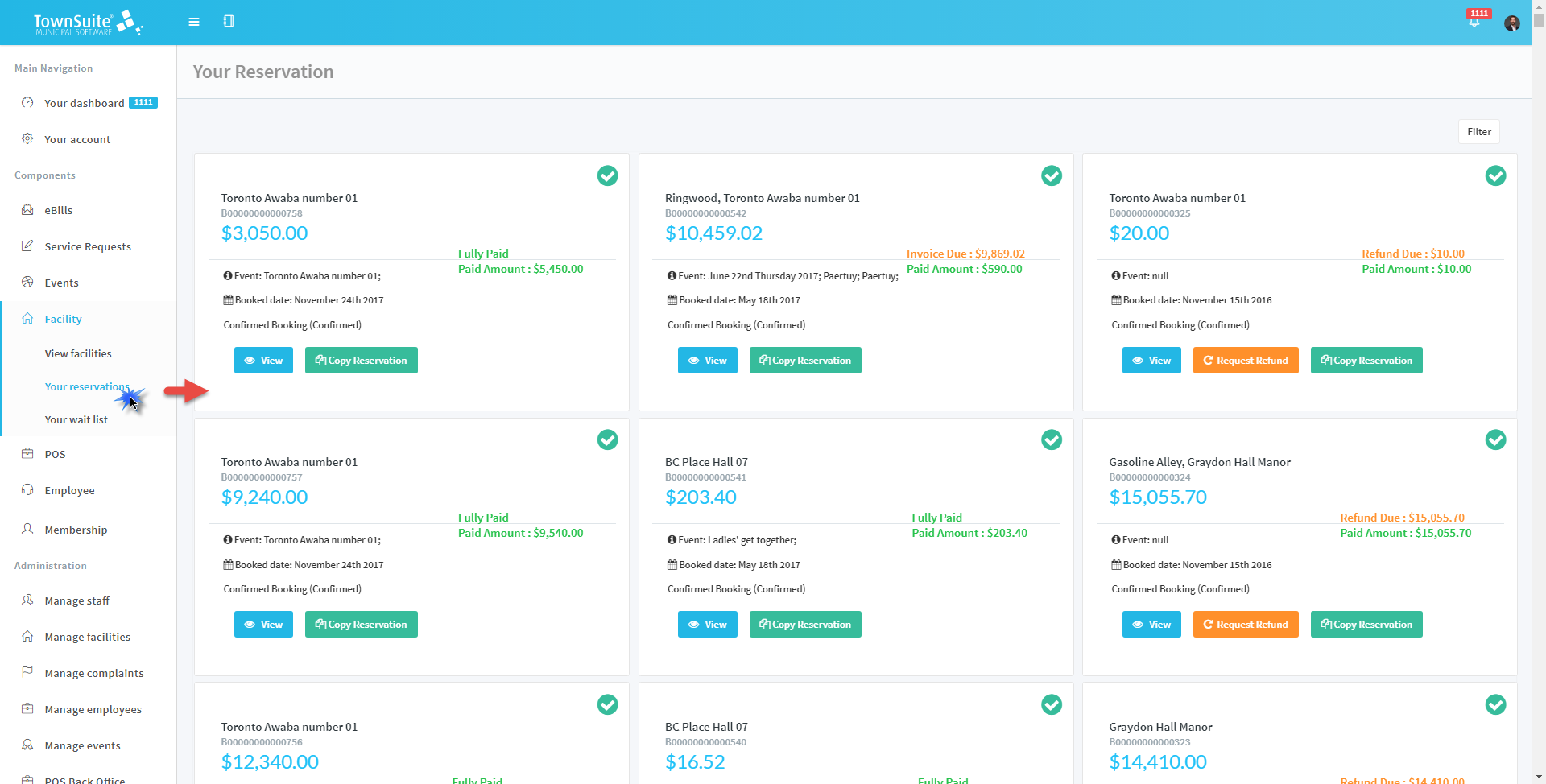 View Your Reservation